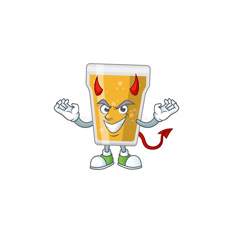 A Cartoon Image of Mug of Beer As a Devil Character Stock Vector ...
