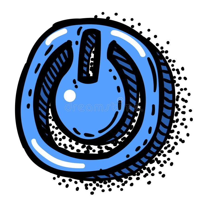 Cartoon Image Of On, Off Icon. Shutdown Symbol Stock Vector ...