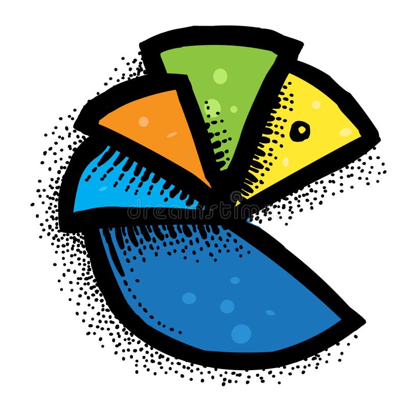 Cartoon Image of Pie Chart Icon. Graph Symbol Stock Vector ...