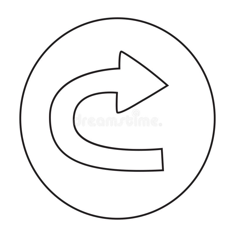 Cartoon Image of Repeat Icon Stock Vector - Illustration of black, play ...