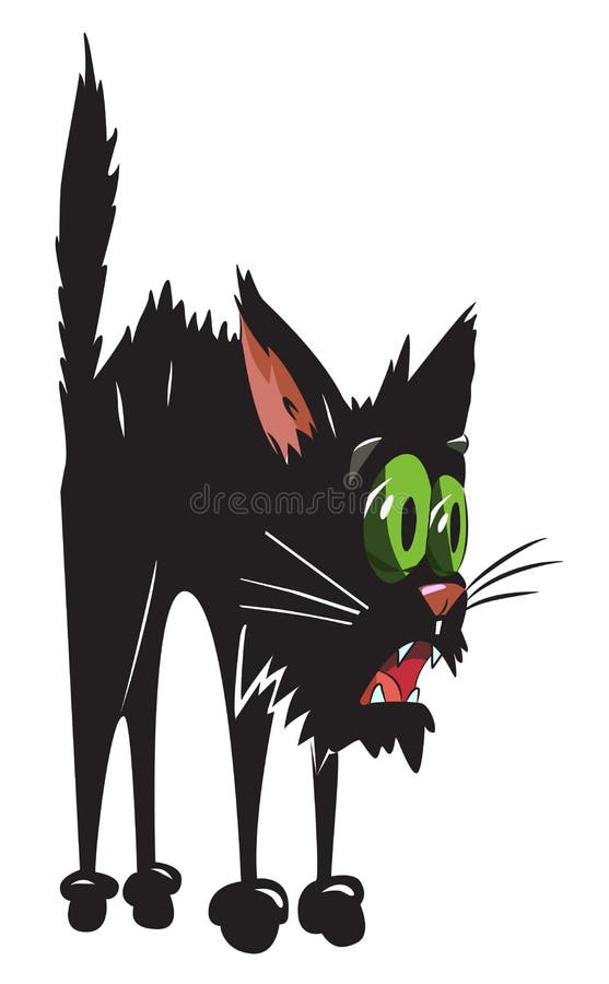 Scared cartoon cat stock vector. Illustration of emotion - 31019274