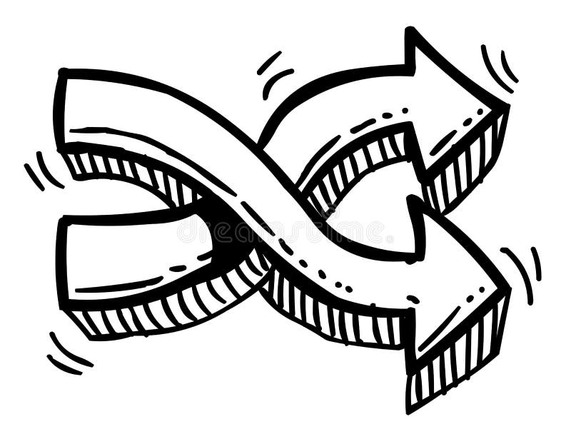 Shuffle icon set stock vector. Illustration of flat - 244558716