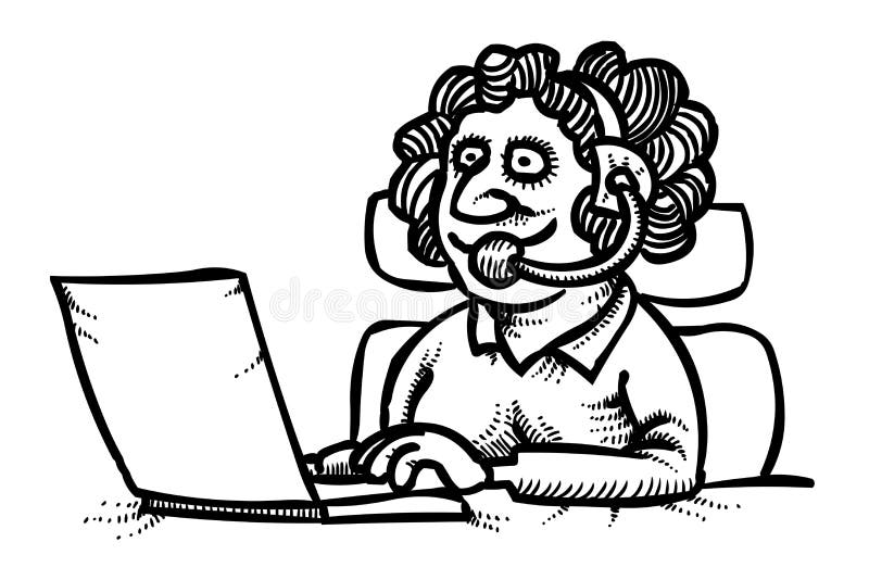 Cartoon Image of Technical Support Woman Operator Flat Vector Ic Stock ...