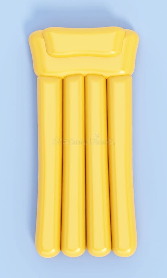 Cartoon Inflatable Pool Float Isolated on Blue Background. 3D ...