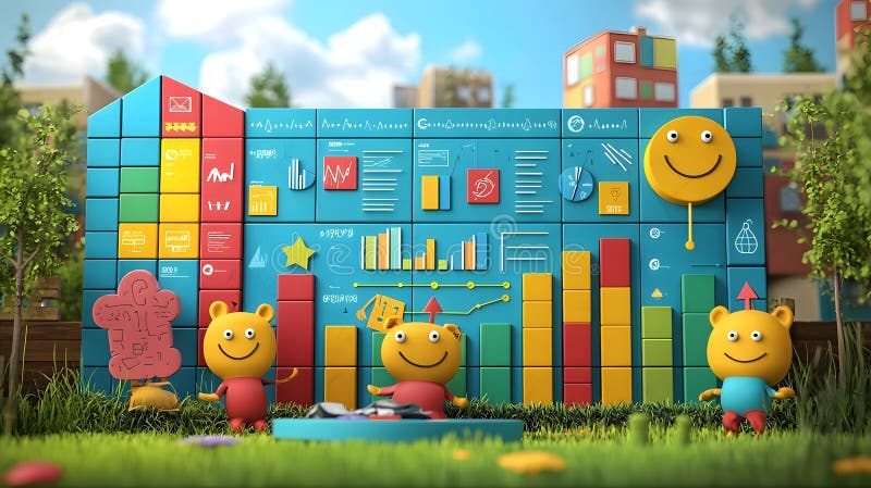 Cartoon Infographics Visualizing Data and Insights for Professional ...