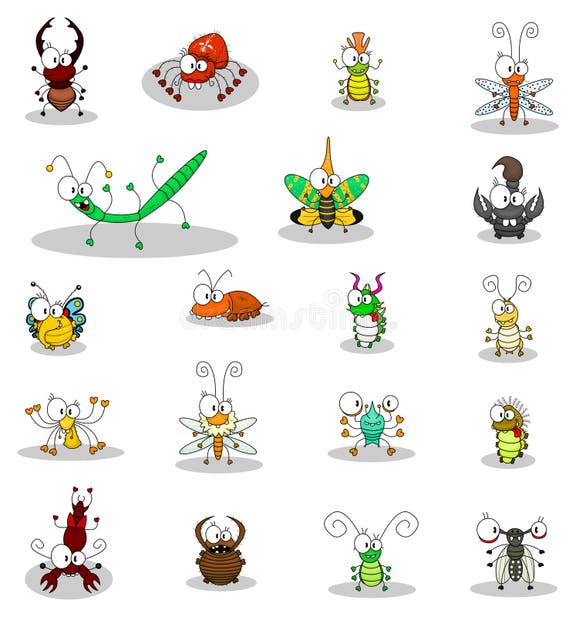 Cartoon insects stock vector. Illustration of cartoon - 15901053