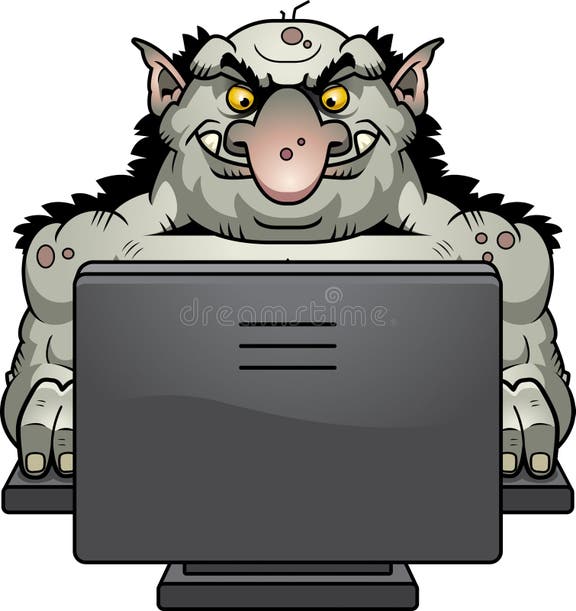 Cartoon Internet Troll stock vector. Illustration of trolling - 51210126