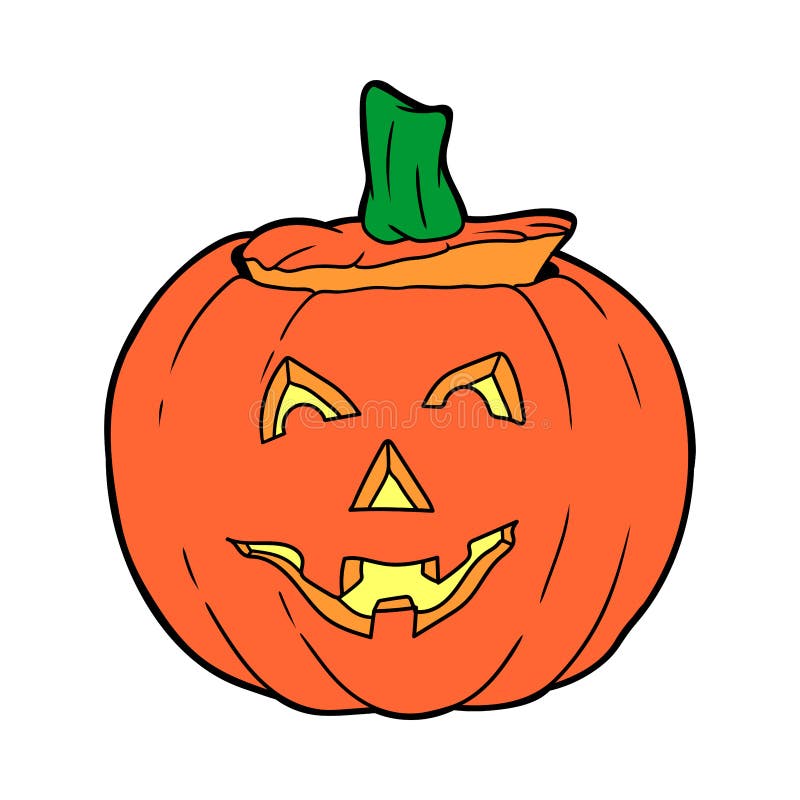 Cartoon jack o lantern stock vector. Illustration of holiday - 260687388