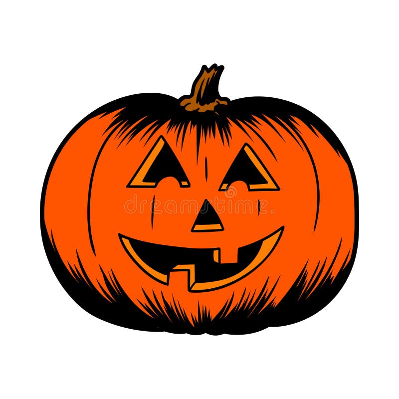 Cartoon jack o lantern stock vector. Illustration of pumpkin - 260687390