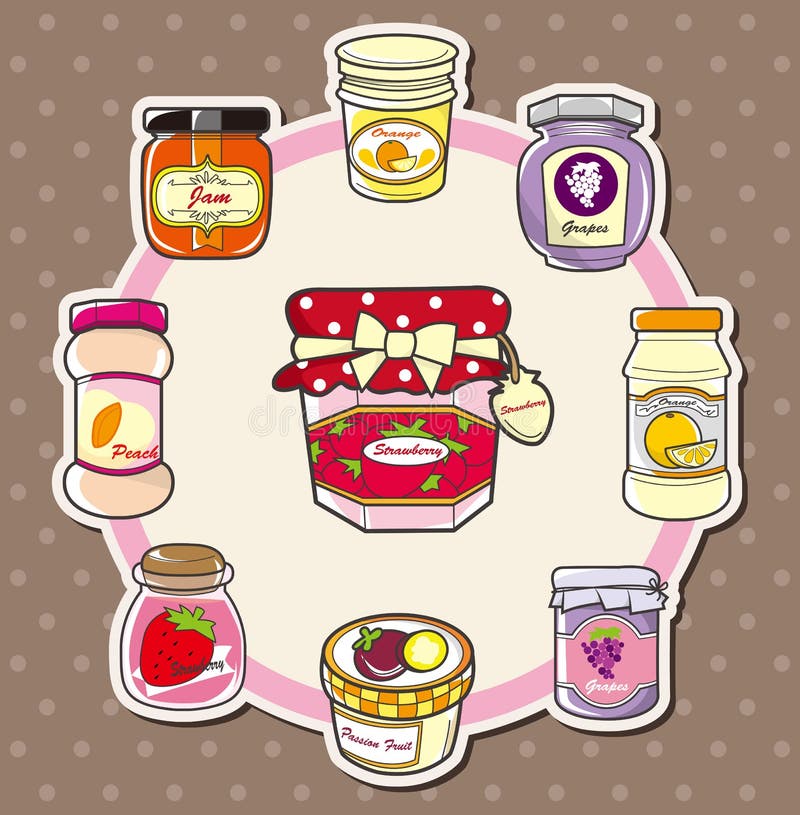 Cartoon jam card stock vector. Illustration of label - 21718737