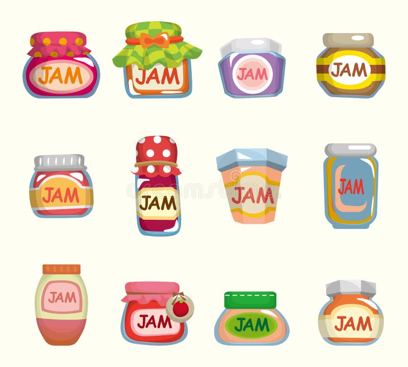 Strawberry jam labels stock vector. Illustration of ripe - 44813926