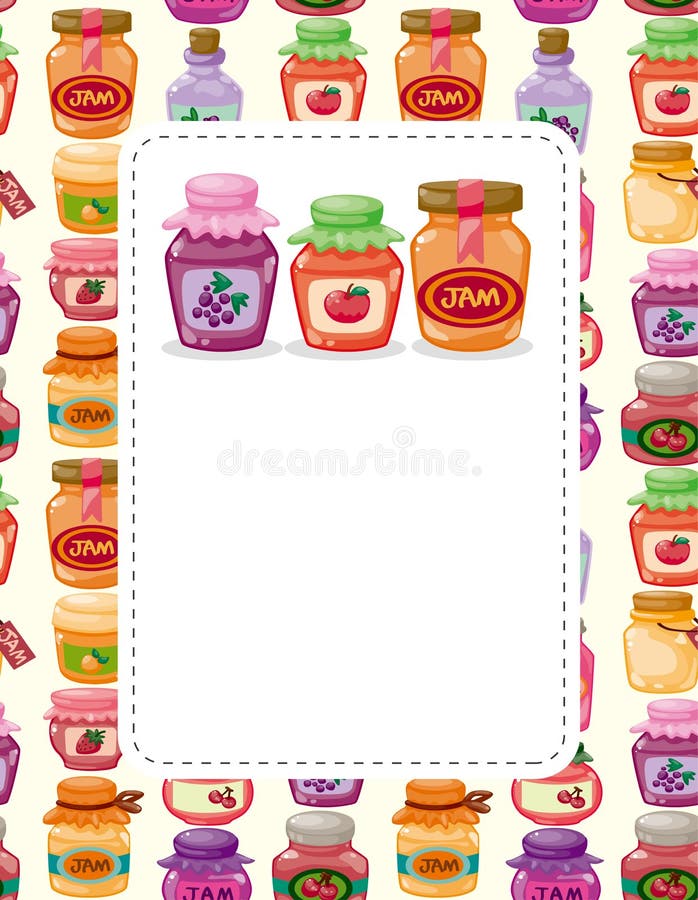 Cartoon jam card stock vector. Illustration of natural - 22576753
