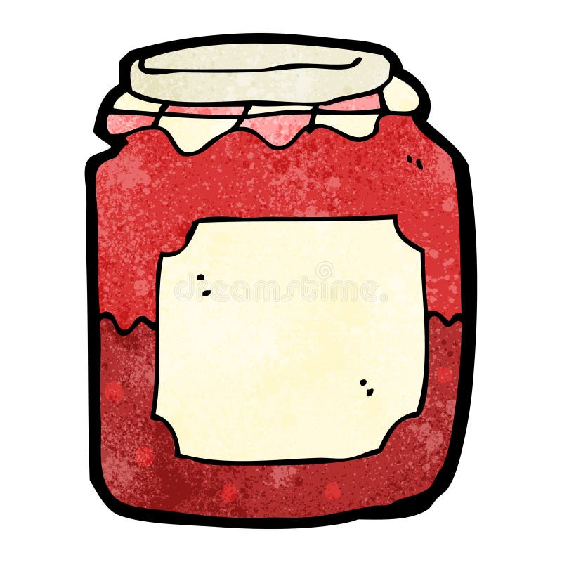 Cartoon jam jar stock illustration. Illustration of drawn - 38072434