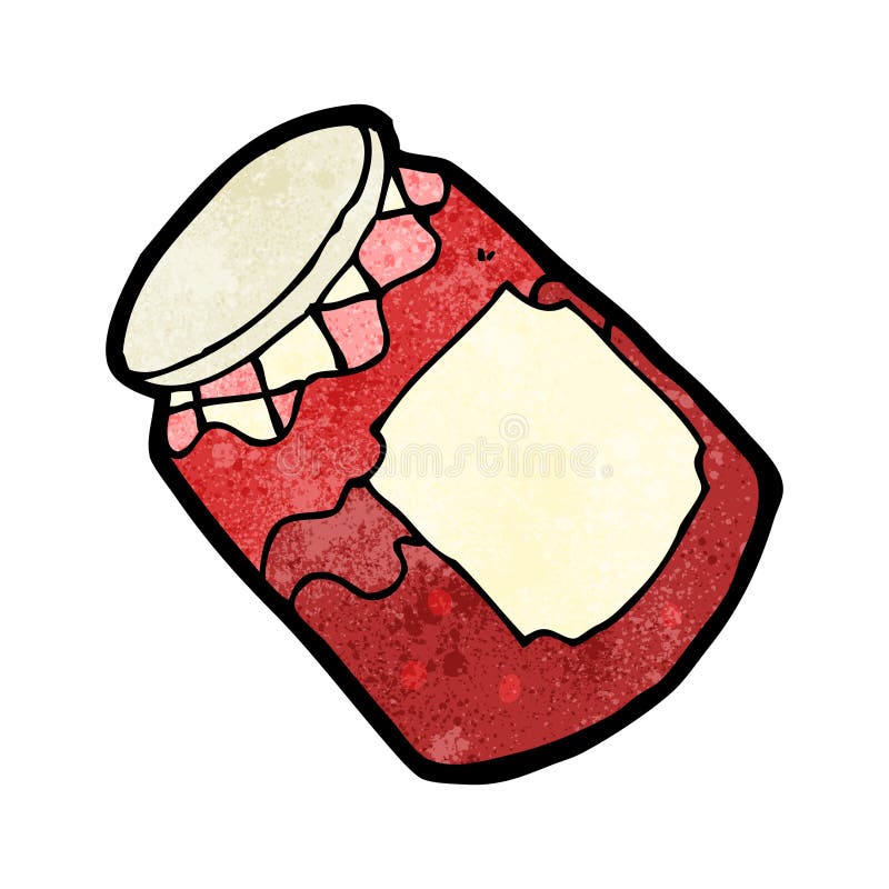 Cartoon jam jar stock illustration. Illustration of cute - 38072934