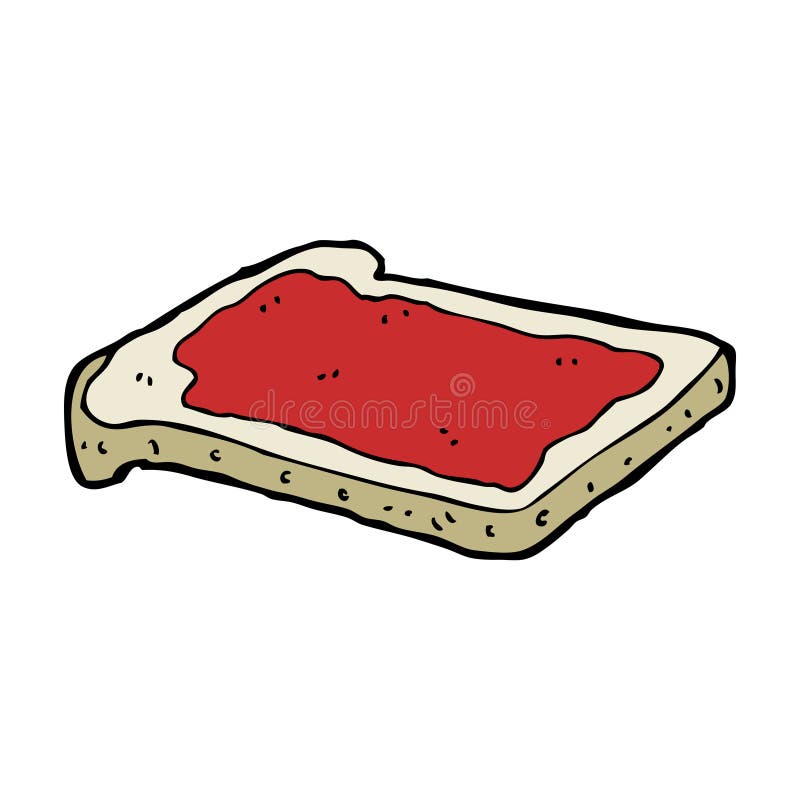 Cartoon jam on toast stock vector. Illustration of jams - 37019183