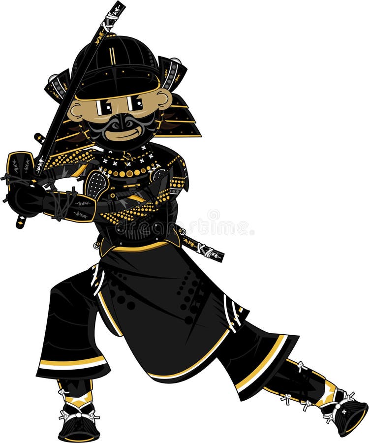 Cartoon Japanese Samurai Warrior Stock Vector - Illustration of people ...