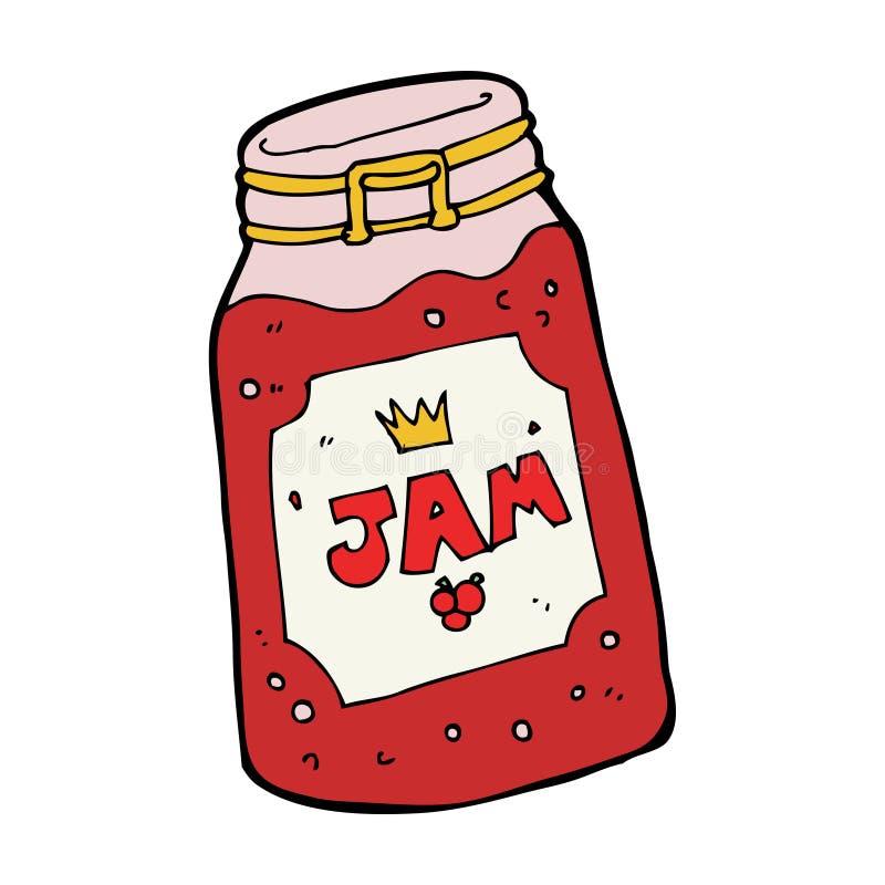 Cartoon jar of jam stock vector. Illustration of preserve - 37016823