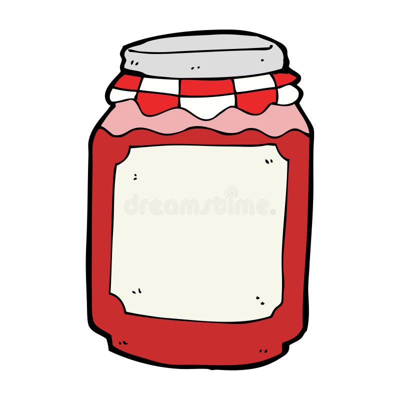 Cartoon jar of jam stock vector. Illustration of funny - 37018975