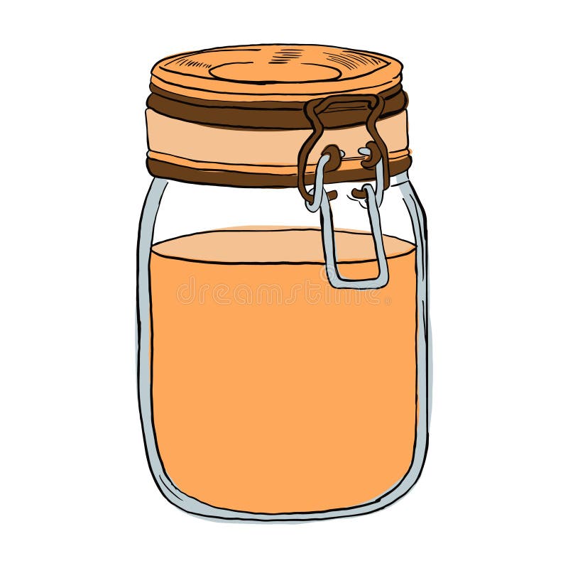 Cartoon Jar with Lid and Wire Snap Stock Vector - Illustration of ...