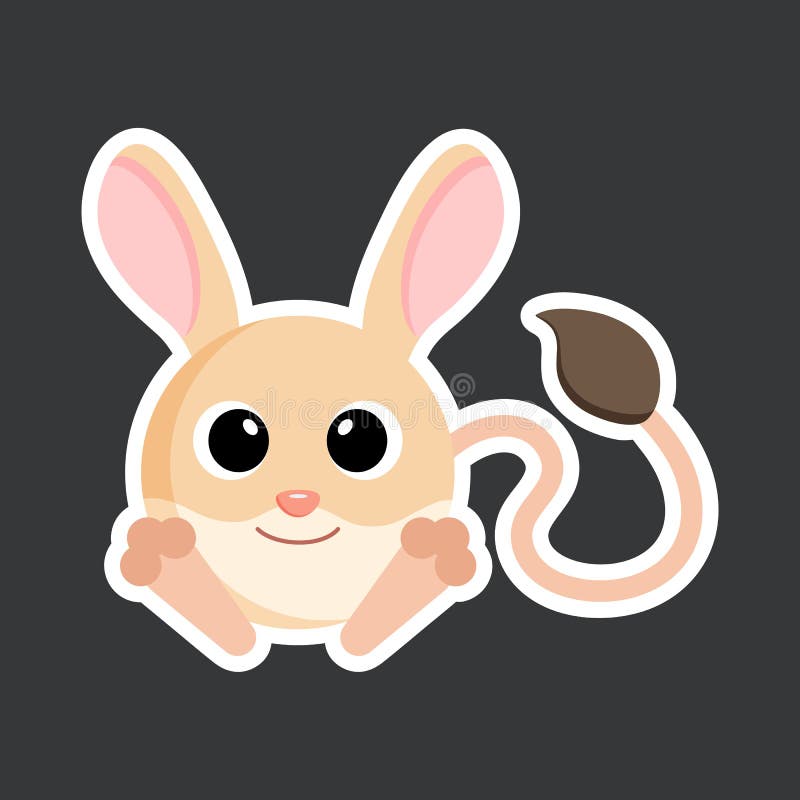 Jerboa stock illustration. Illustration of cute, lesser - 61739943