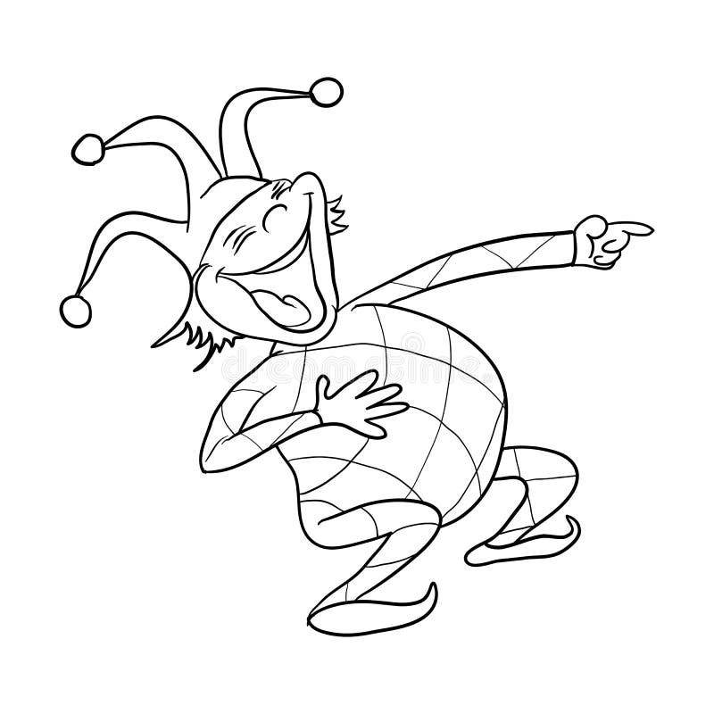 Cartoon Jester. Vector Clip Art Illustration. Stock Vector ...