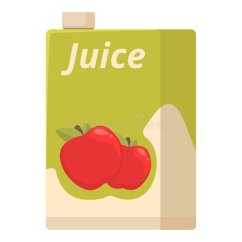 Cartoon Juice Box with Apple Design Stock Vector - Illustration of ...