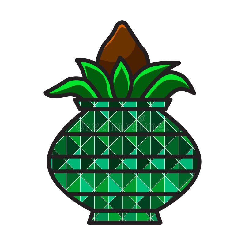 Cartoon kalash vector illustratie. Illustration of diwali - 258994750