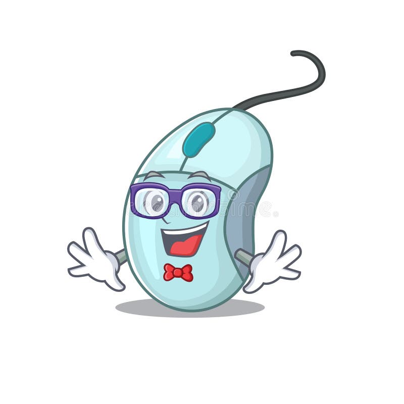 Computermuis Tekenfilm Met Een Gekkenhuis Vector Illustratie ...