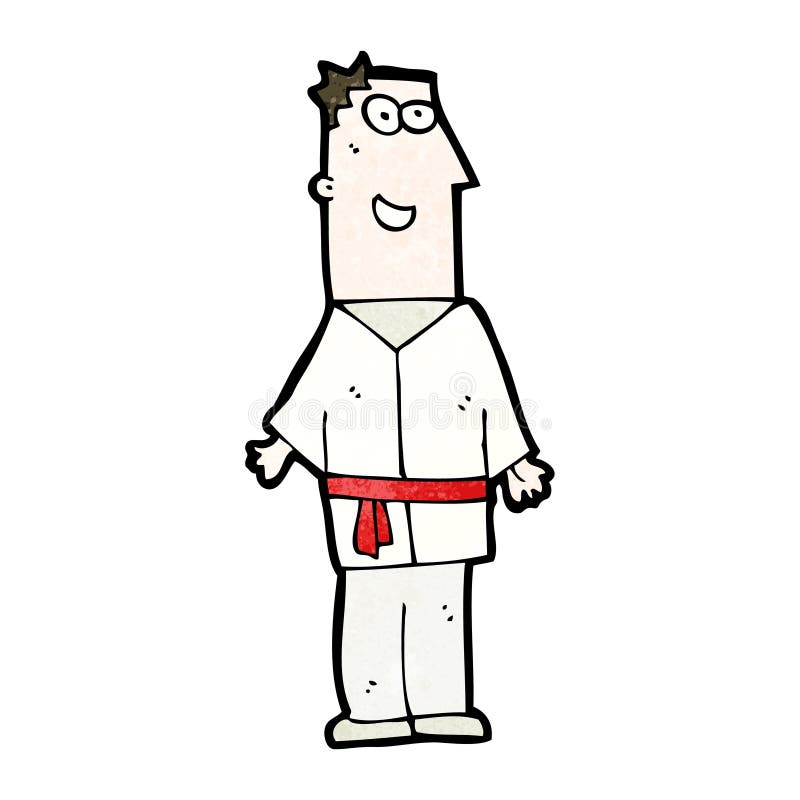 Cartoon karate man stock vector. Illustration of grunge - 38070882