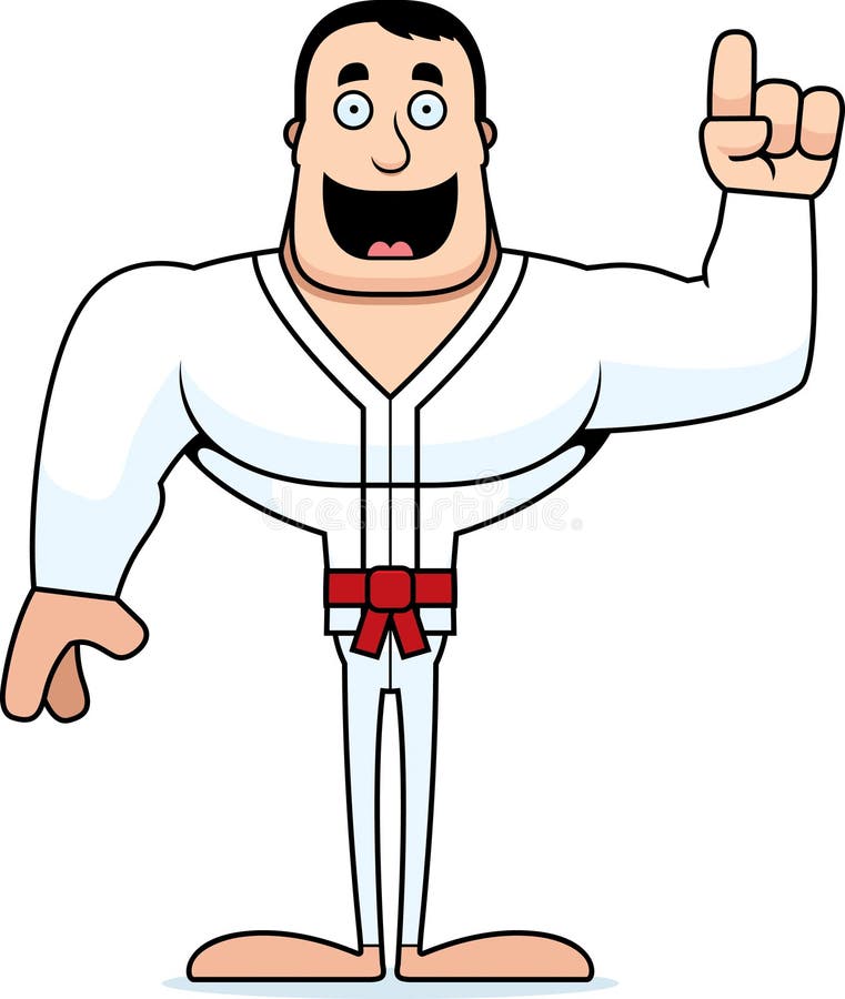 Cartoon Karate Man Idea stock vector. Illustration of clipart - 116634562