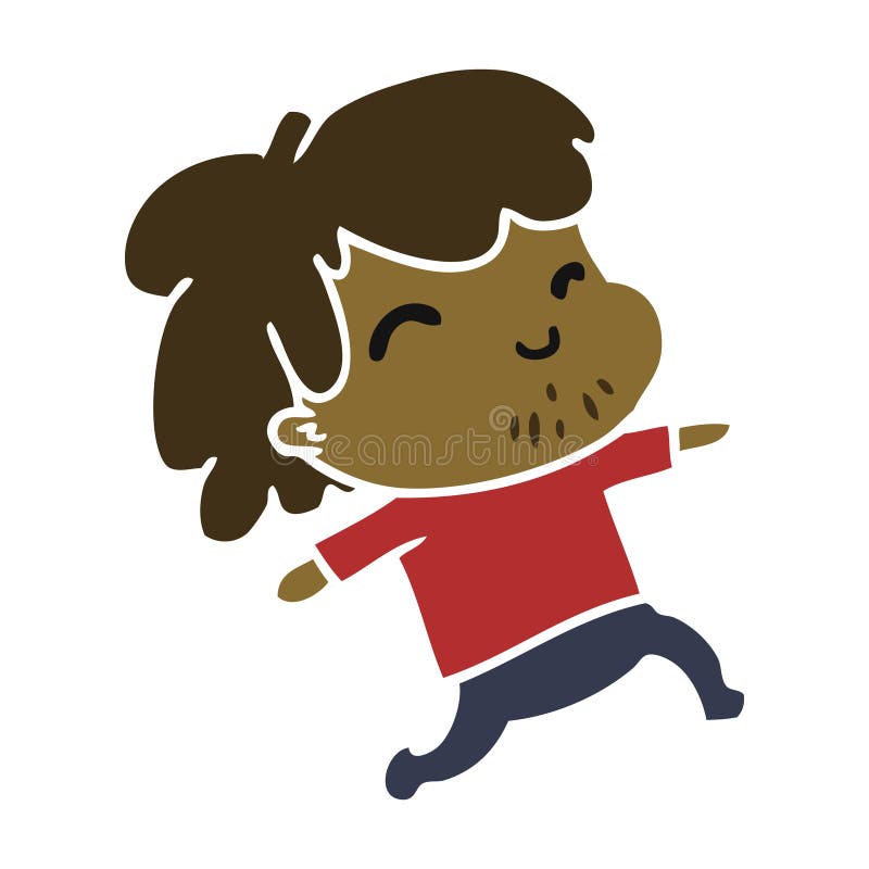 Cartoon Kawaii Boy with Stubble Stock Vector - Illustration of doodle ...