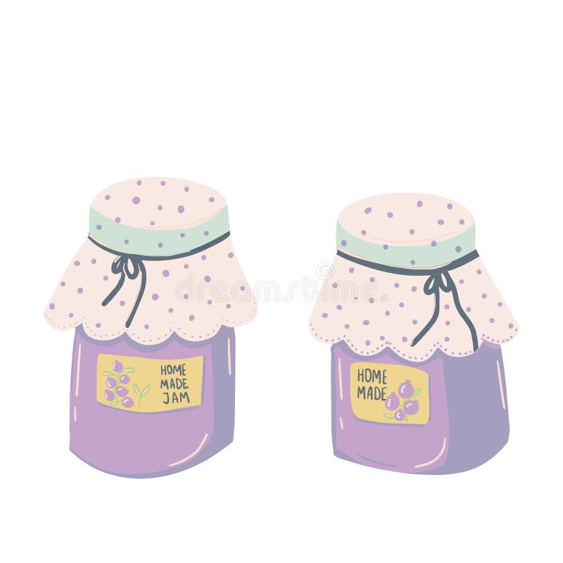 Cartoon Kawaii Cute Jar of Jam Vector Illustration Stock Vector ...