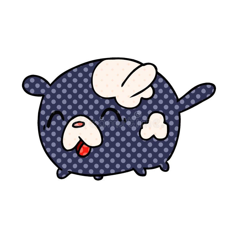 Cartoon Kawaii Cute Patch Dog Stock Vector - Illustration of artwork ...