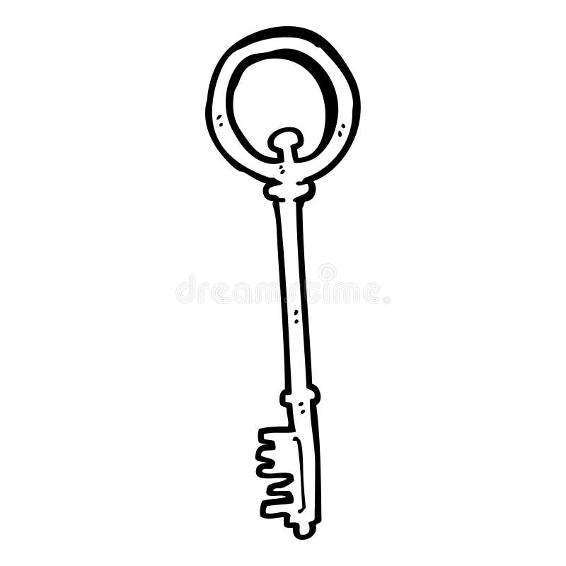 Cartoon key stock illustration. Illustration of clip - 37023537