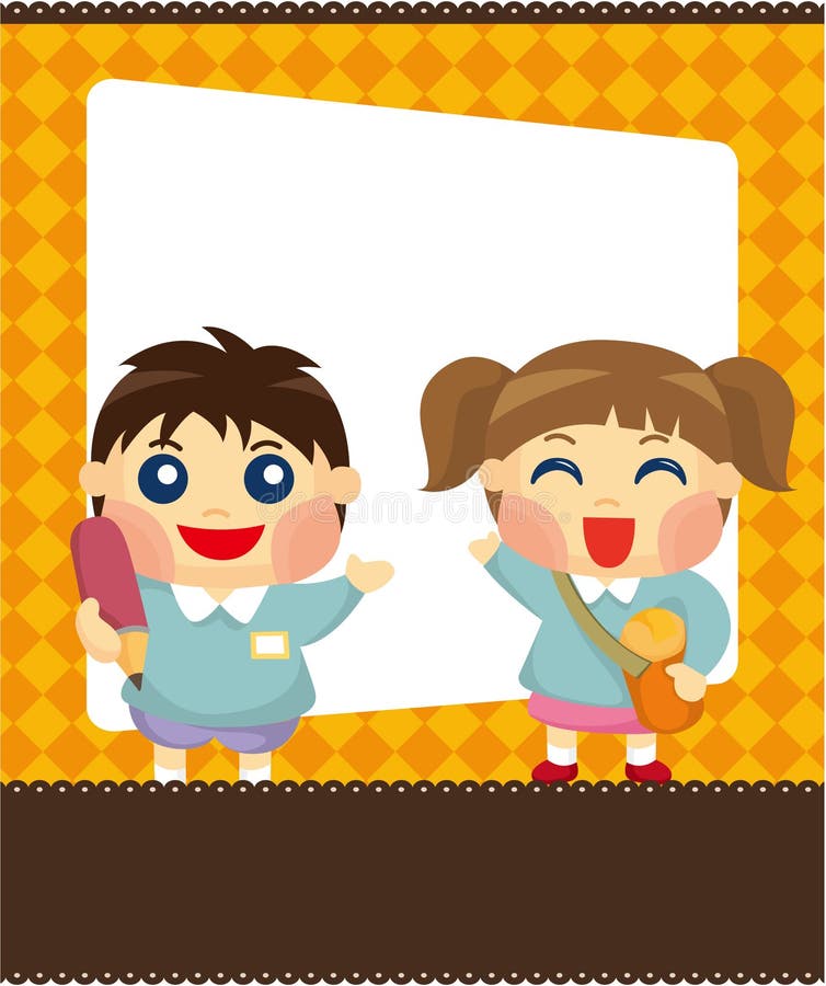 Cartoon kid card stock vector. Illustration of eyes, decoration - 19435871