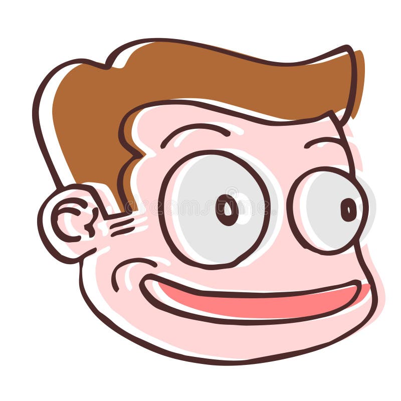 Cartoon kid face stock vector. Illustration of drawing - 24127254