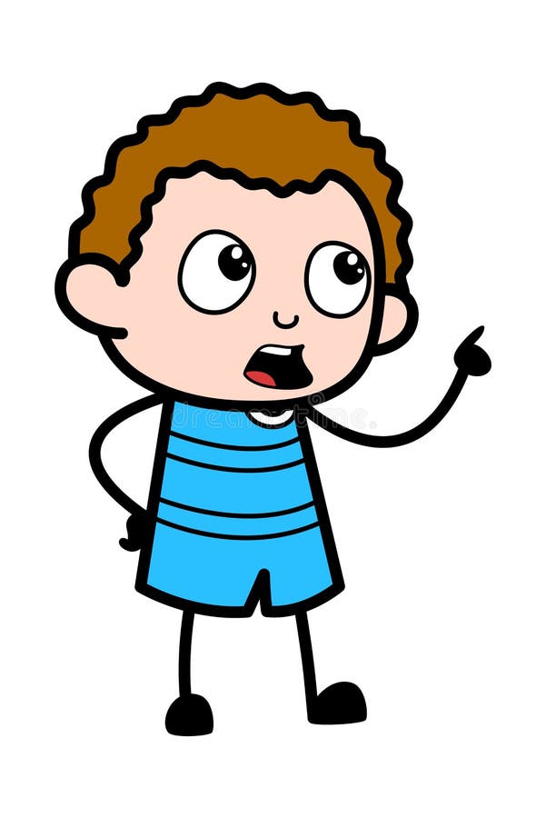 Cartoon Kid Saying Something Stock Illustration - Illustration of ...