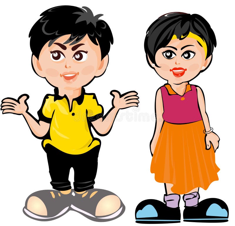 Cartoon Kids stock vector. Illustration of kids, friends - 12948374