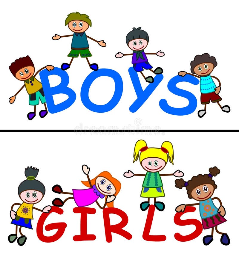 Cartoon kids stock illustration. Illustration of girl - 24324003