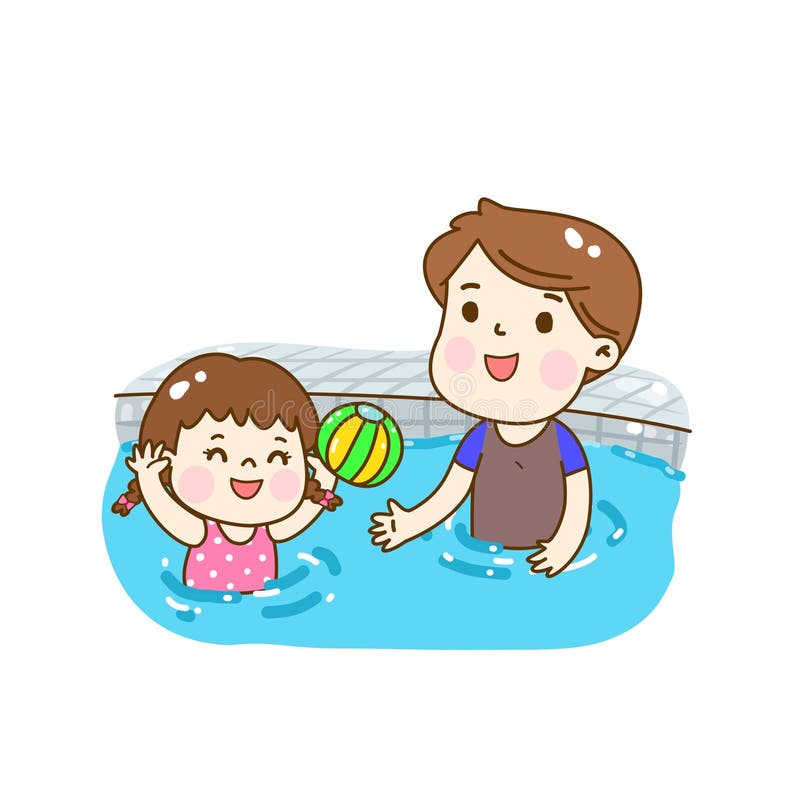Kids Pool Sporty Stock Illustrations – 22 Kids Pool Sporty Stock ...