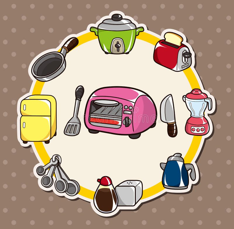 Cartoon kitchen card stock vector. Illustration of cocktail - 21869761