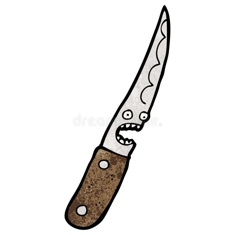 Cartoon kitchen knife stock vector. Illustration of character - 38066421