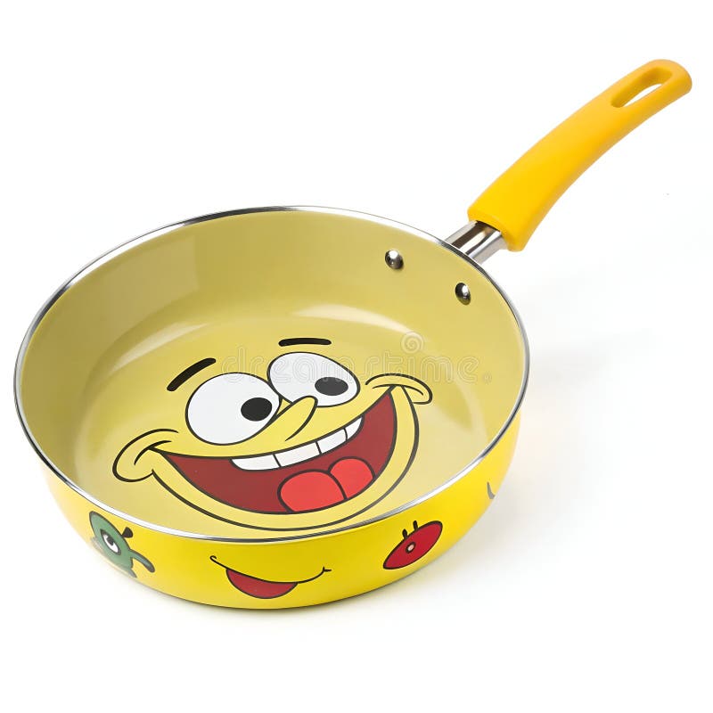 Cartoon Kitchen Pan - Isolated on White Background Stock Illustration ...