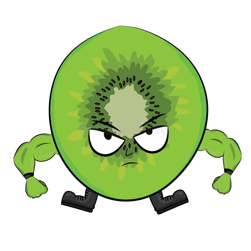 Cartoon kiwi character stock illustration. Illustration of kiwi - 42647258