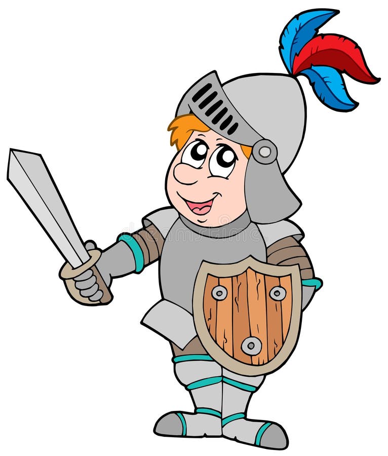 Cartoon knight stock vector. Illustration of artwork, looking - 8254106