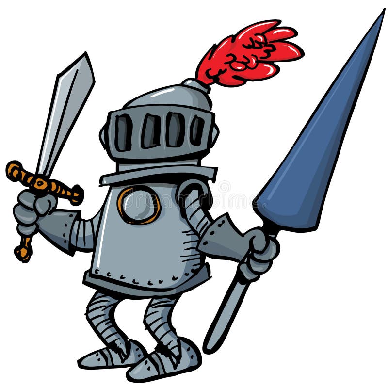 Cartoon Knight In Armor