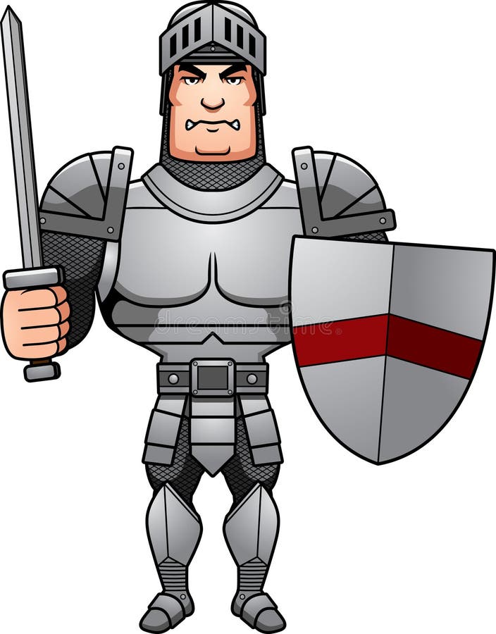 Cartoon Knight Battle stock vector. Illustration of knight - 69105664