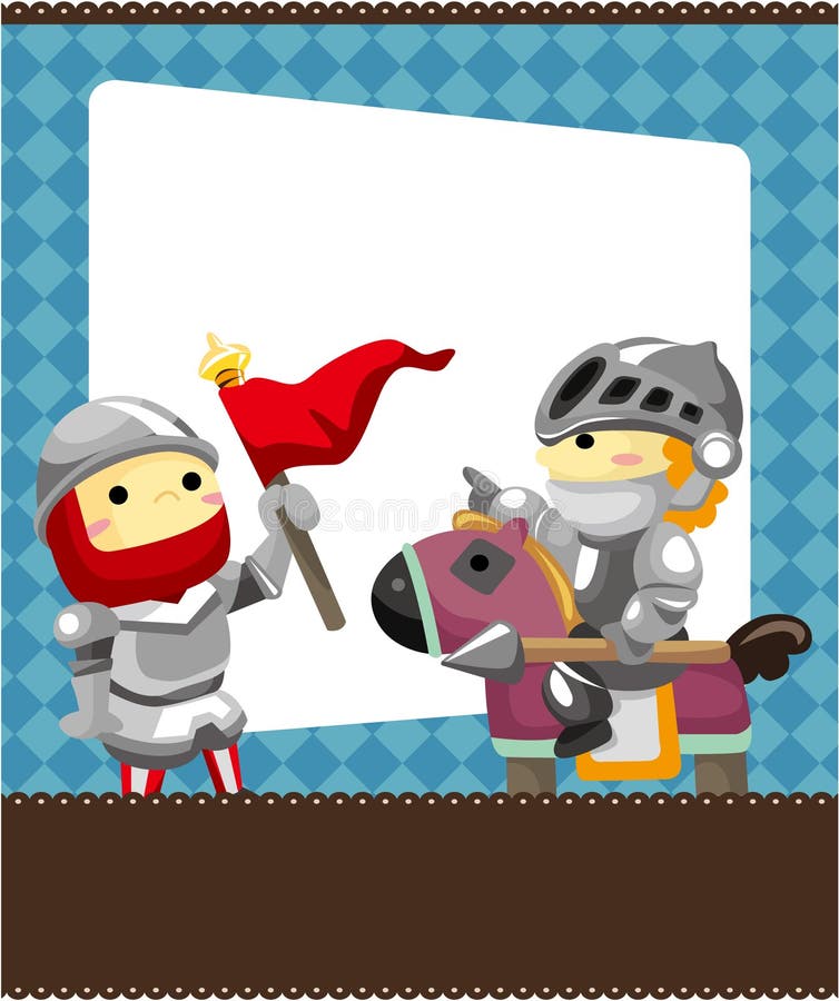 Cartoon knight card stock vector. Illustration of character - 19270701