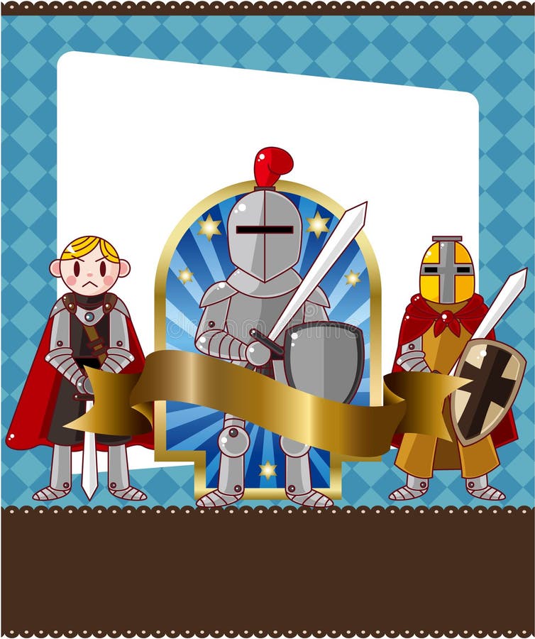 Cartoon Knight Card Picture. Image: 19714399