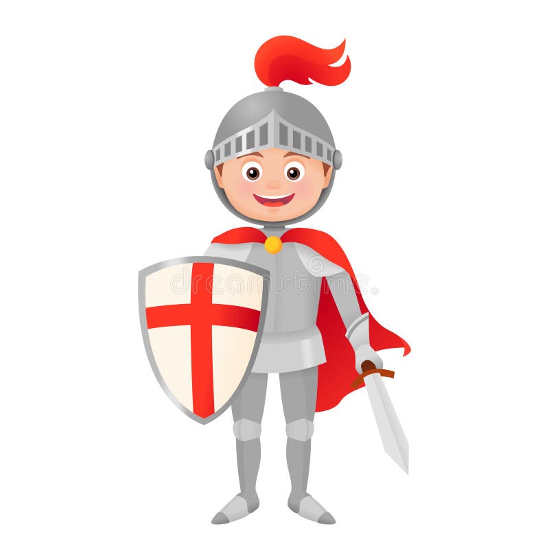 Cartoon Knight Costume Vector Stock Vector - Illustration of prince ...